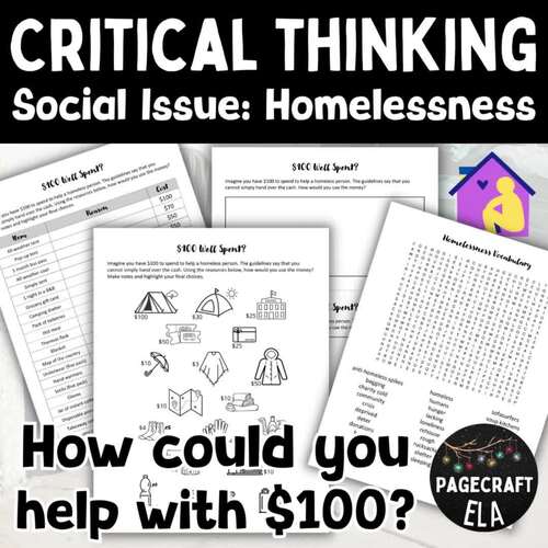 EDITABLE Critical Thinking | Social Issues | How to Help the Homeless