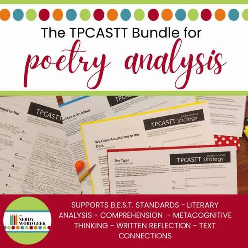 TPCASTT Poetry Analysis Bundle by The Nerdy Word Geek | TPT