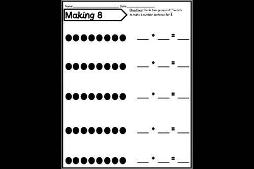 Addition within 10 | First Grade | New GA Math Standards Aligned