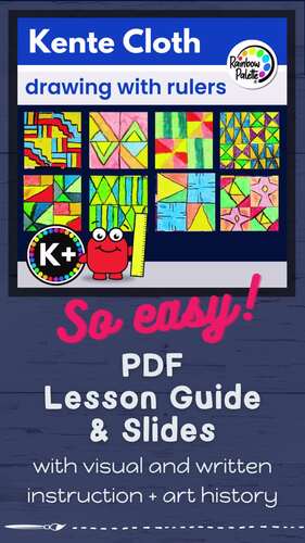 African Kente Cloth Drawing Art Project includes History of Kente Cloth ...