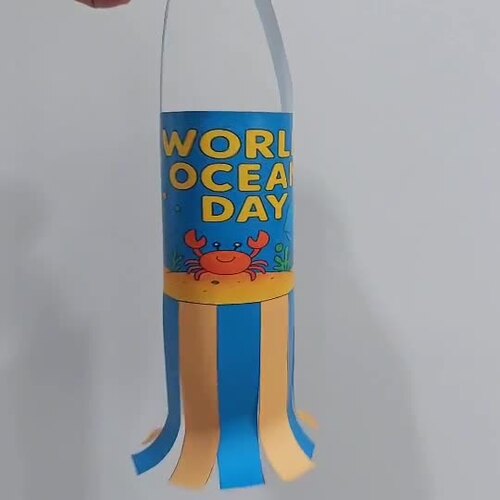 World Ocean Day Craft Windsock /Craft Activities / Coloring Pages For Kids