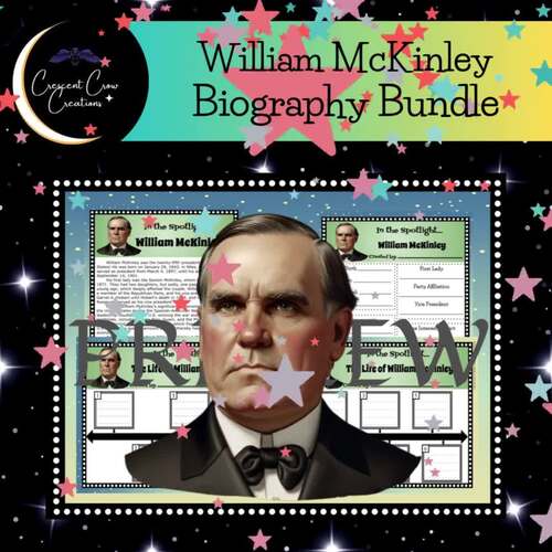 President William McKinley Biography Bundle Research Project | TPT
