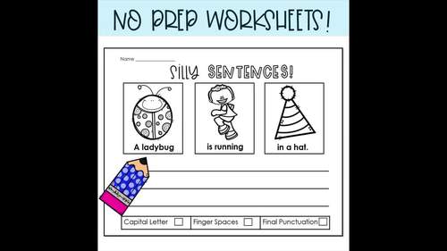 Sentence Building Worksheets BUNDLE by Teacherinspo123 | TPT