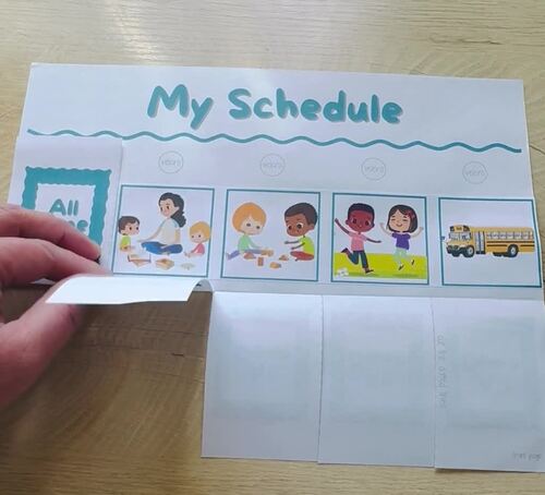 Flip Visual Schedule Board Template, Routine Chart Board, Token Economy