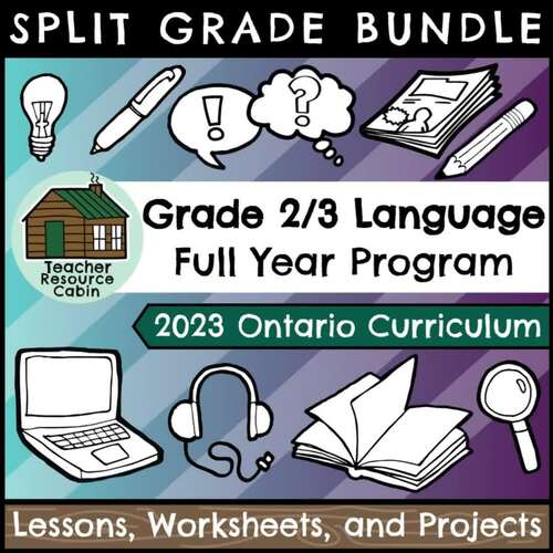 Grade 2/3 Ontario 2023 Language Bundle (FULL YEAR) by Teacher Resource ...