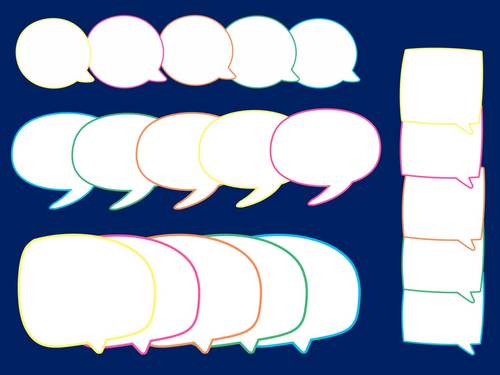 Animated speech and thought bubbles (GIFs) for digital resources BUNDLE