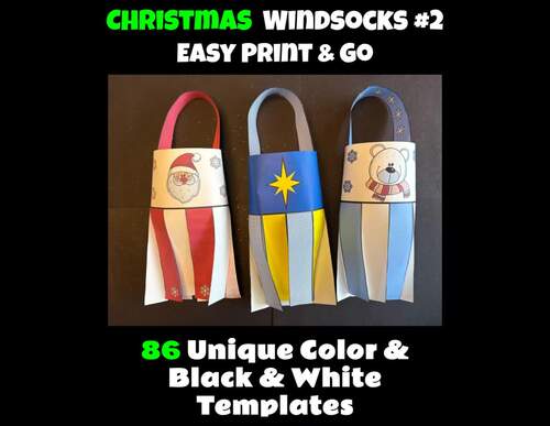 Christmas & Winter Windsock Collection #2 - Christmas Craft -Winter Craft