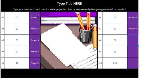 Back to School Calculator Commercial Use Pixel Art Template for Google ...