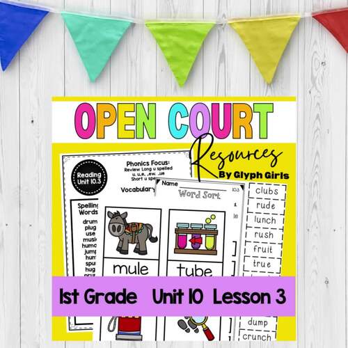 Open Court Reading 1st Grade Unit 10, Lesson 3 Resources by Glyph Girls