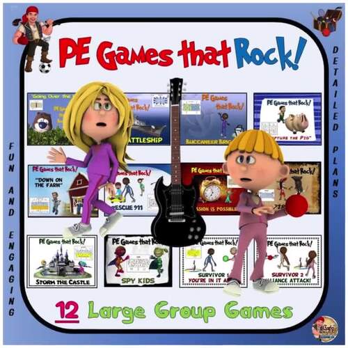 "Rockin" PE Games for Large Groups - Activity Resource Bundle - Gym ...