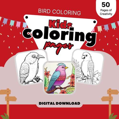 Bird Fun: 50 Coloring Pages for Kids and Adults by Artful Minds Studio