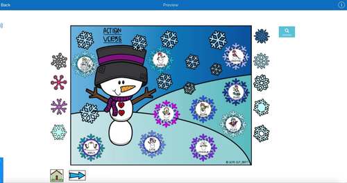 WINTER SNOWMAN & SNOWFLAKE, LANGUAGE, DIGITAL BOOM CARDS (SPEECH THERAPY)