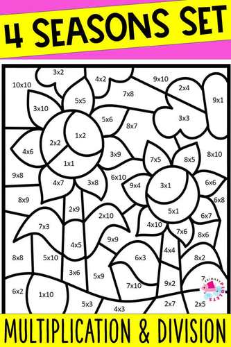 BACK TO SCHOOL Color by Number Code Addition Subtraction Multiplication ...