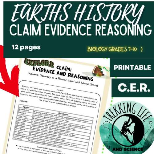 EARTHS HISTORY EVOLUTION: CER CLAIM EVIDENCE REASONING:#BESTSELLERS