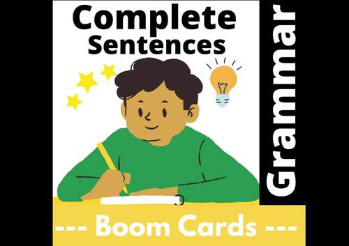 Grammar Complete Correct Sentences Boom Cards by Learn Everyday With Us