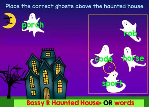 BOSSY R CONTROLLED VOWEL GAME Halloween Boom Cards GHOSTS by Teacher ...