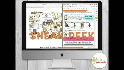 NO PRINT Map My Language Map Skills Pumpkin Patch Virtual Trip | TPT