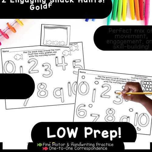 Snack Counting Scavenger Hunt | Numbers 0–10 Math Center Activity