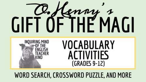 "The Gift of the Magi" by O. Henry Vocabulary Games and Activities