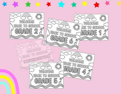 Printable Coloring Worksheets, Editable Welcome Back to School Activity ...