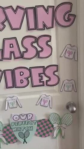 Pink Preppy Tennis Classroom Decor Bundle by The Teaching Diva Corner