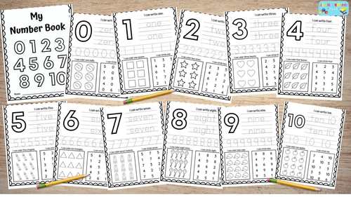 Number Book 0-10 by Little Learner Zone | TPT