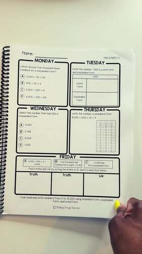 Florida BEST Math Standards 3rd Grade Daily Review by Strutting through ...