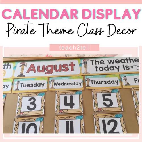 Editable Calendar | Seasons | Weather Pirate Class Decor by Teach2Tell