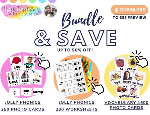 Worksheets Jolly Phonics© Aligned Group 7 QU OU OI ER AR photo no-prep ...