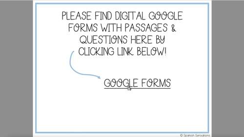 Spanish December Reading Comprehension Passages 3rd 4th Comprensión ...
