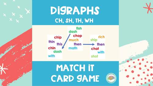 Digraphs Card Game by Celebrating Neurodiversity | TPT
