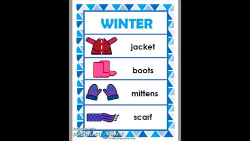 Winter literacy centers - El invierno en inglés ESL. DIGITAL & PRINT