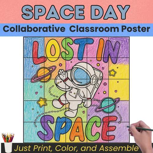 Lost In Space Collaborative Poster | Astronomy Unit Coloring Pages