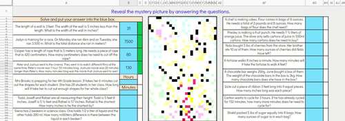 Digital Math Pixel Art Mystery Picture Easter Activities Converting ...