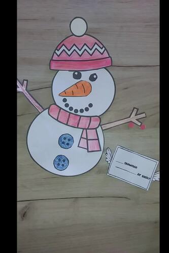 SNOWMEN AT NIGHT CRAFT Bulletin Board Ideas JANUARY activity WINTER ...