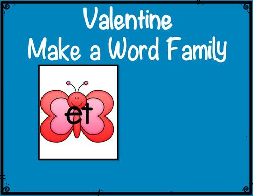Valentine's Day Make A Short Vowel Word Family Center | TPT