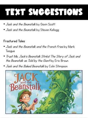 Jack and the Beanstalk - a CCSS Literature Unit by Lovin' Literacy with ...