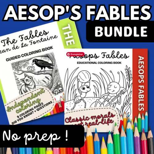 Aesop's Fables Reading Comprehension & SEL Bundle | Coloring & Moral ...