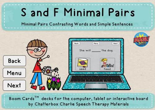 S and F Minimal Pairs Contrasting Words Simple Sentences Articulation ...