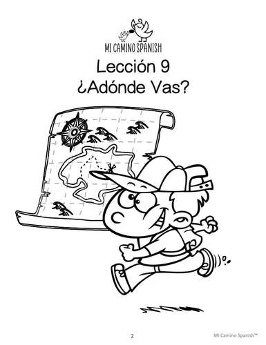 Spanish Worksheets - Location & Places ¿Adónde vas? (Book 1, Lesson 9)