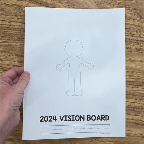 New Year Resolution 2025 Goals Setting Activity, Vision Board 2025 ...