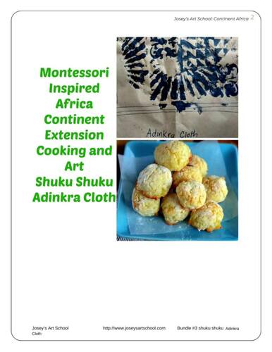 Africa Passport Art Project Cooking Lesson Cultural Study Pre-k to 3rd ...