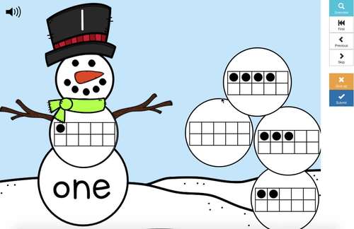 Snowman Number Match-Up 0-20 Digital Boom Cards | TPT