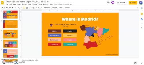 Virtual Field Trip Madrid Spain in ENGLISH by Llearning Llama | TPT