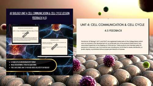AP Biology UNIT 4 Cell Communication Feedback 4.5 Lesson Guide | TPT