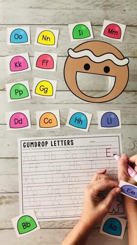 Christmas Letter Tracing - Feed Me - Tracing Uppercase & Lowercase Letters