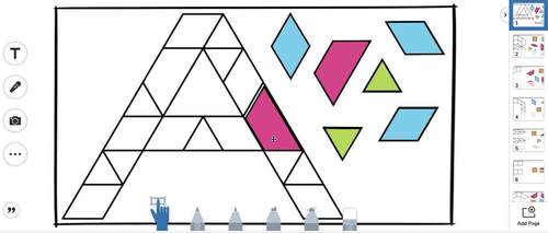 Digital Centers for Distance Learning - Uppercase Pattern Block Letters