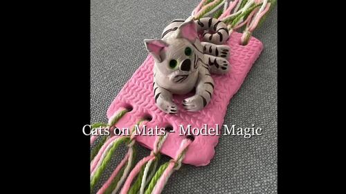 Cats on Mats MODEL MAGIC Sculpture Art Activity Visual Guide for CLAY ...