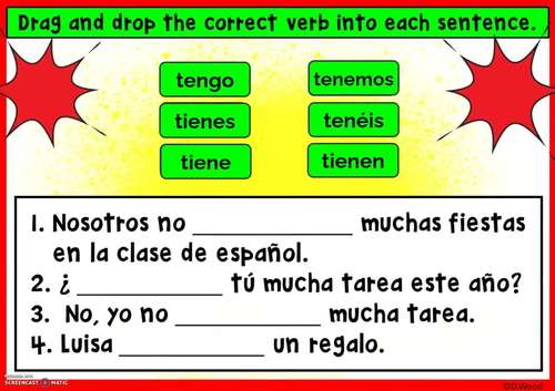 Tener Expressions | Spanish BOOM Cards by Debbie Wood | TPT