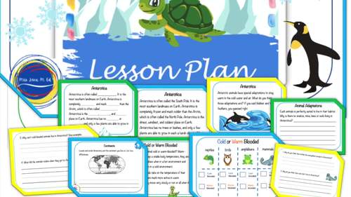 Except Antarctica by Sturgell NO Prep Lesson Plan by Mrs Lena | TPT